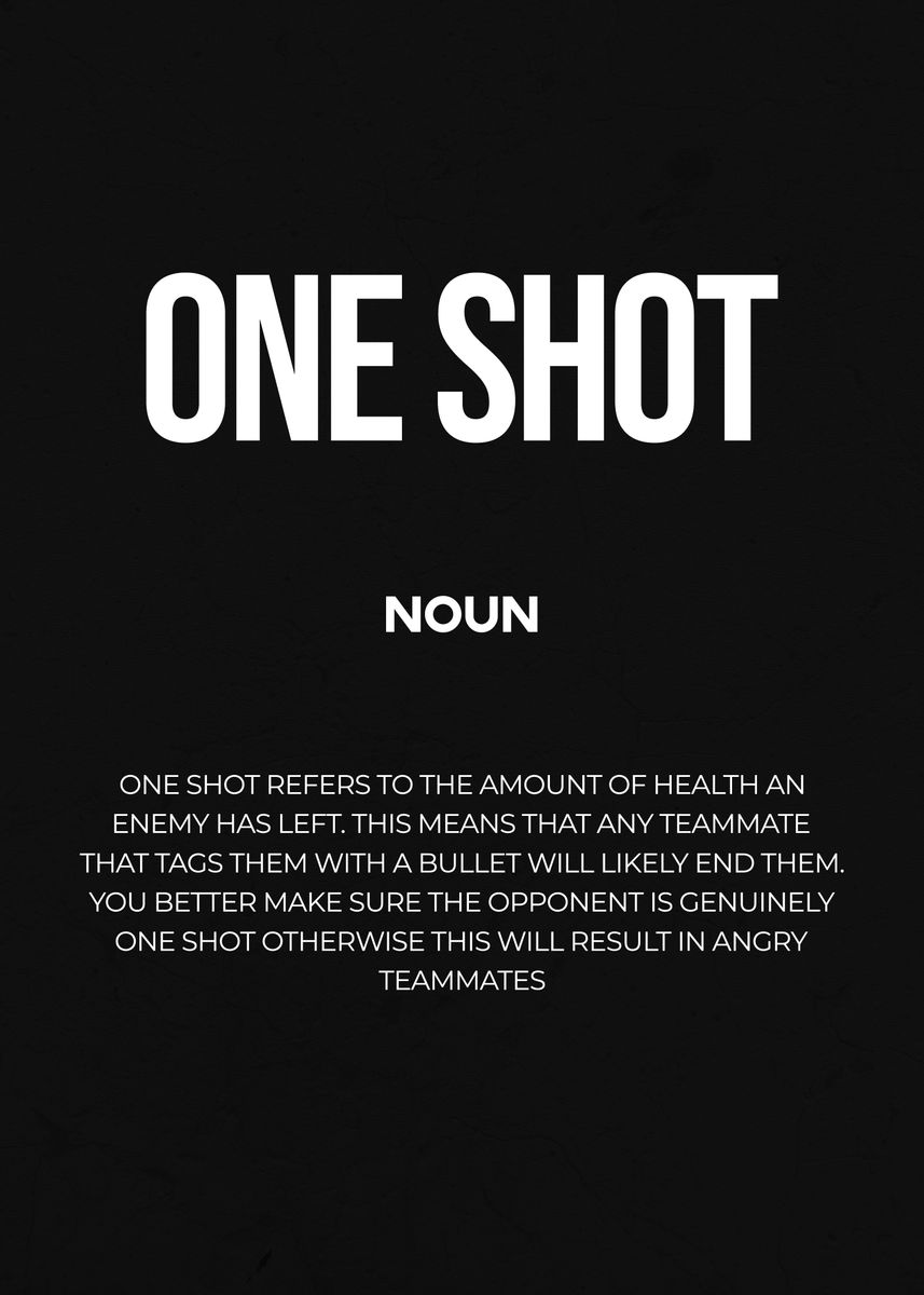 'One Shot' Poster, picture, metal print, paint by Conceptual ...