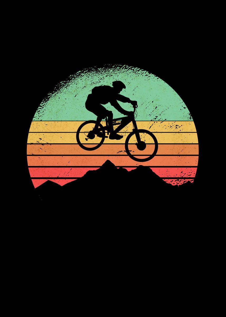 'Mountain Bike Downhill' Poster, picture, metal print, paint by to42 ...