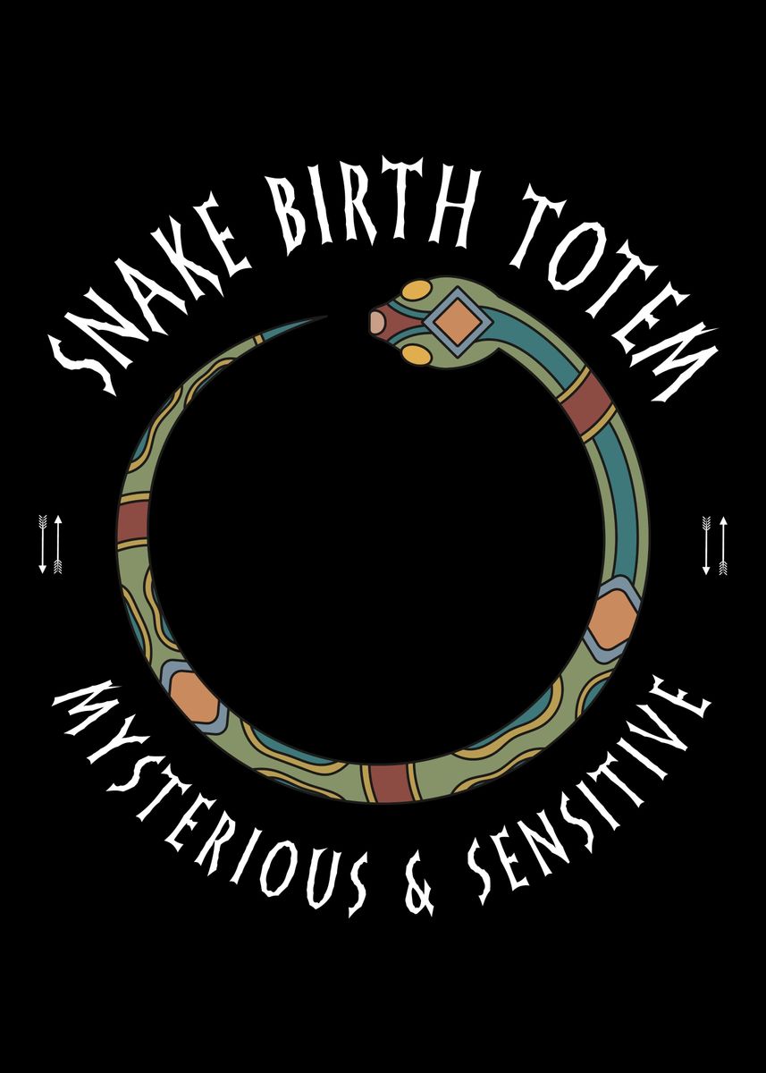 'Snake Native American' Poster, picture, metal print, paint by Michael ...