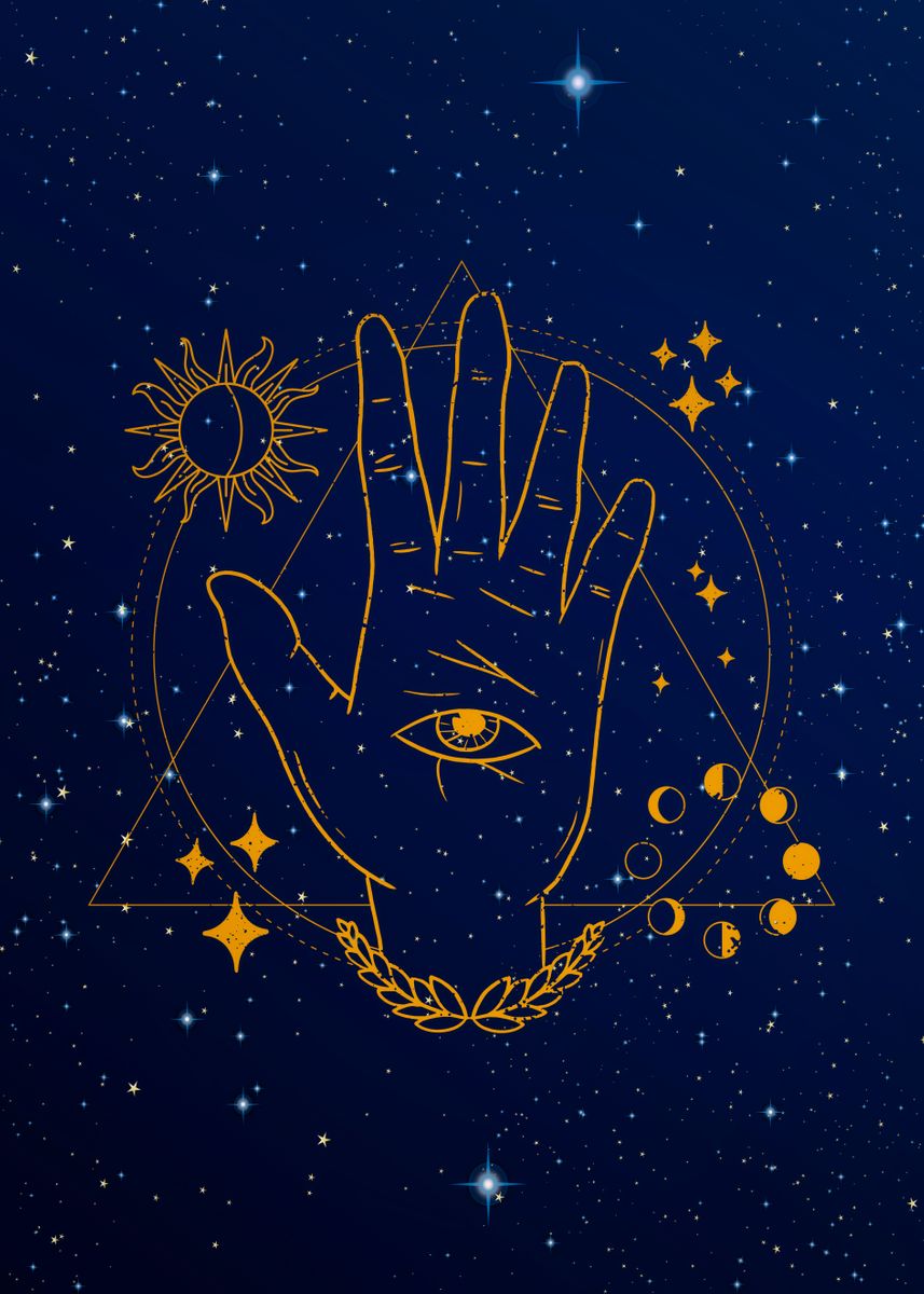 'Mystical Eye Hand' Poster by Reinhard Reschner | Displate