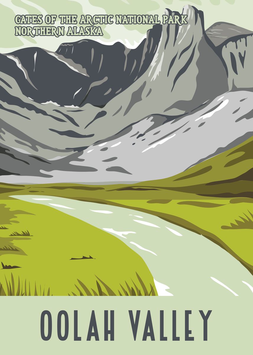 'Oolah Valley WPA' Poster by John Lucke Designs | Displate