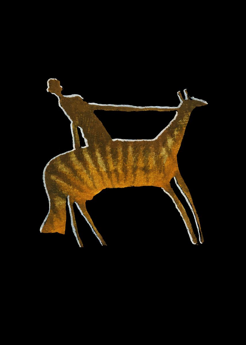 'Abstract Doe' Poster, picture, metal print, paint by BlackLineWhite ...