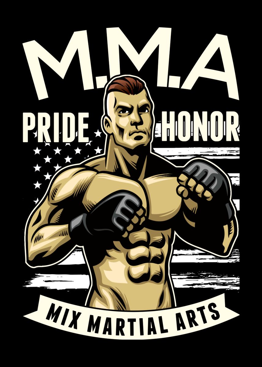 'MMA Muay Thai Kickboxing' Poster by Statements | Displate