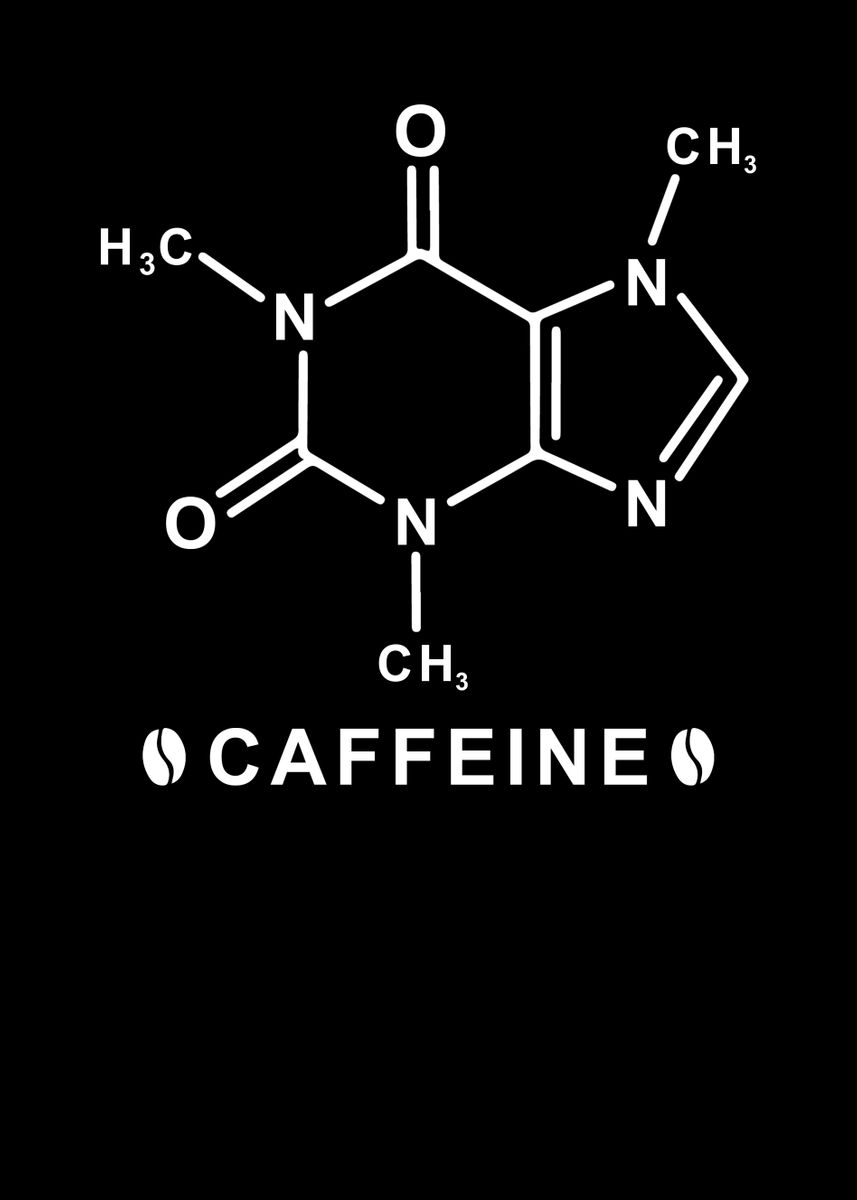 'Caffeine' Poster, picture, metal print, paint by schmugo | Displate