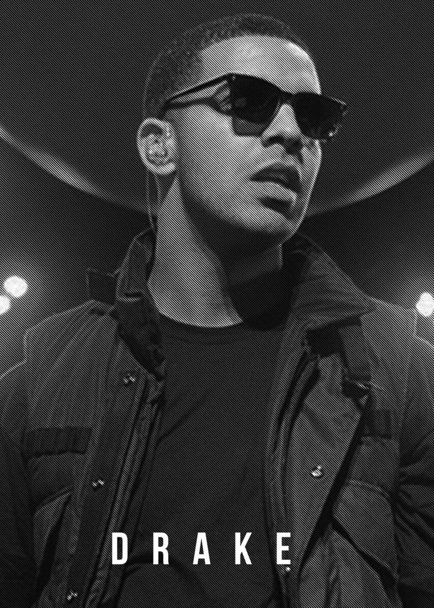 'drake' Poster, picture, metal print, paint by Bestselling Music ...