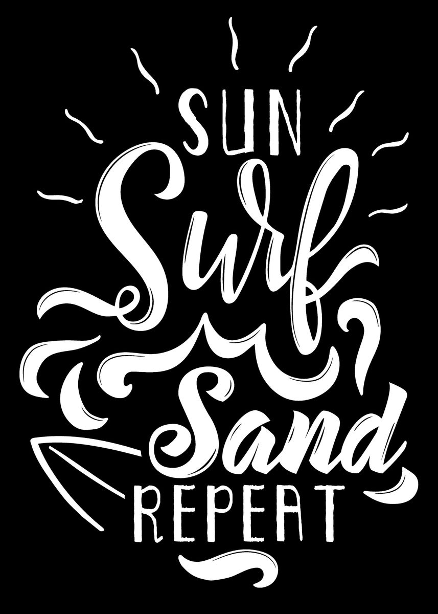 'Sun Surf Sand' Poster, picture, metal print, paint by dr3designs ...