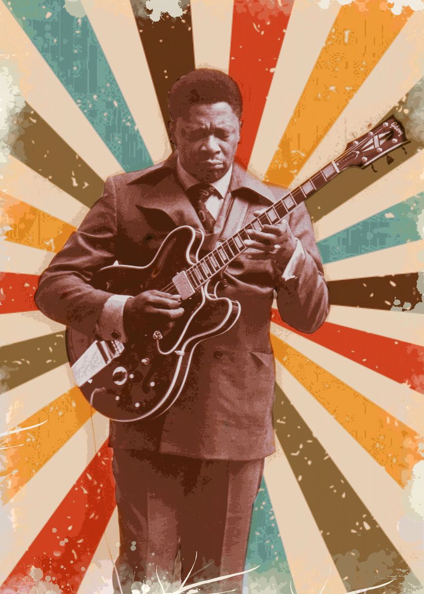 'BB King' Poster, picture, metal print, paint by Poernama Sahroe | Displate