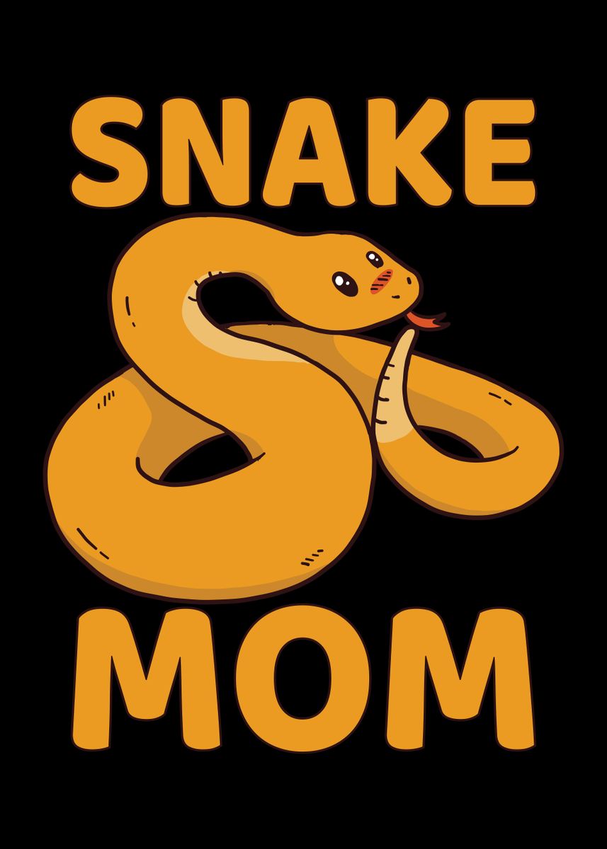 'Snake Mom' Poster by Lukes Pixel Studio | Displate