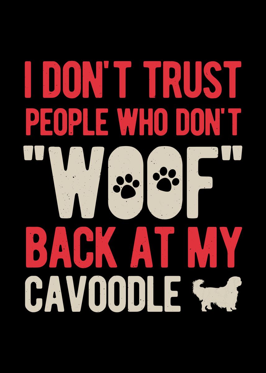 'Funny Cavoodle' Poster, picture, metal print, paint by Visualz | Displate