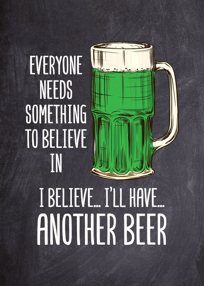 'Beer Irish Wall Art Decor' Poster, picture, metal print, paint by ...