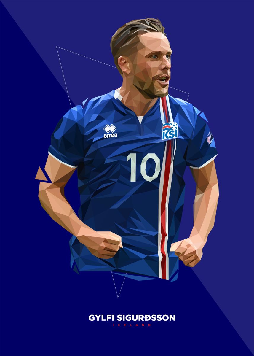 'gylfi sigurdson' Poster by Lowpoly Posters | Displate