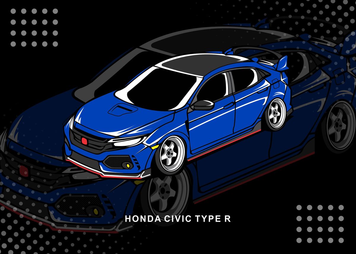 'Honda Civic Type R' Poster by Coldbrew Creative | Displate