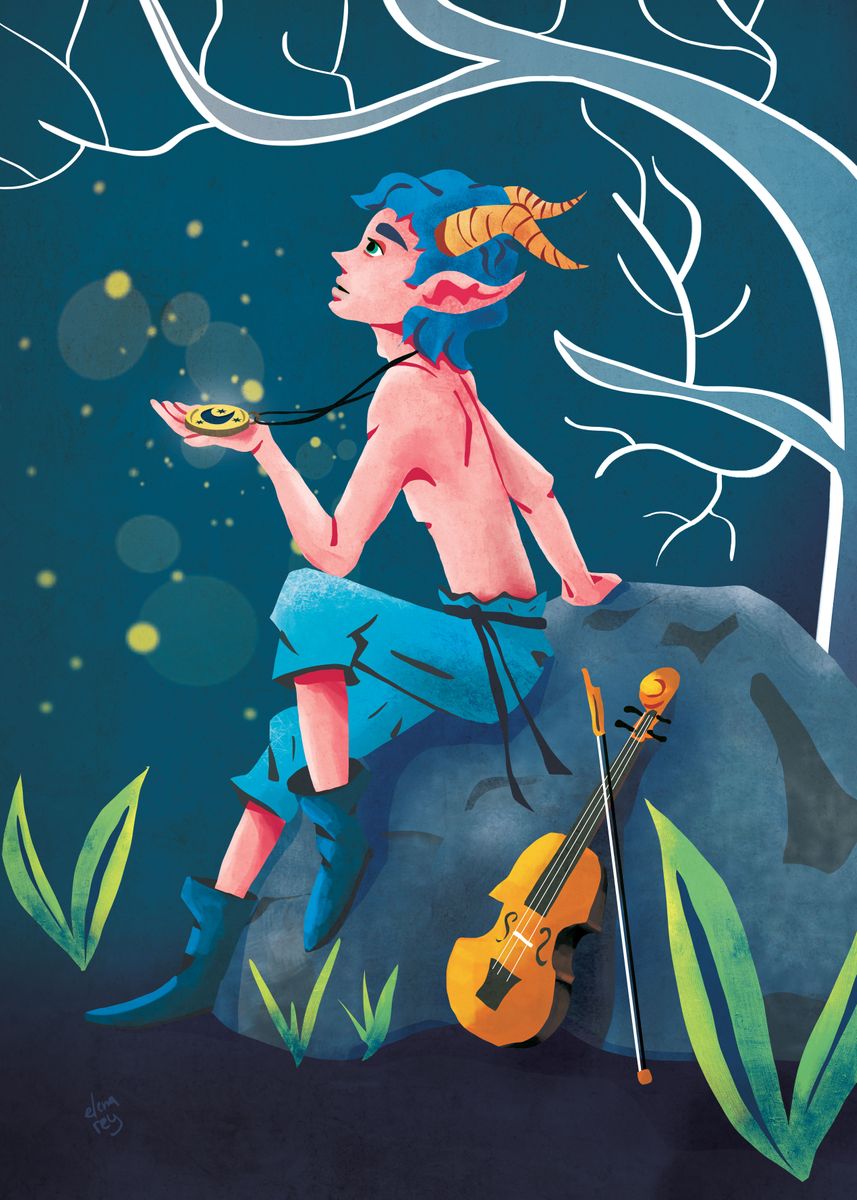 'The Satyr in the Forest' Poster by Elena Rey | Displate