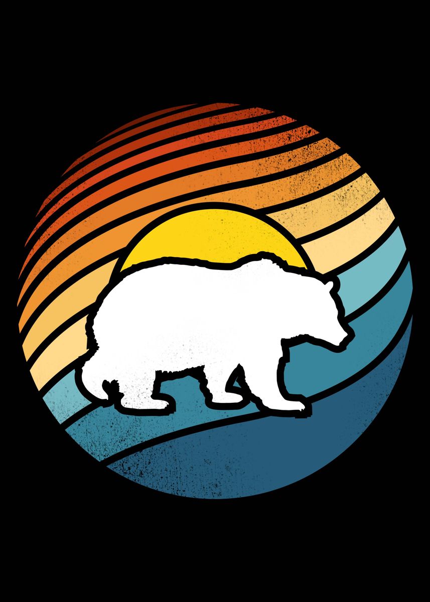 'The Bear Sunset ' Poster, picture, metal print, paint by jun salazar ...