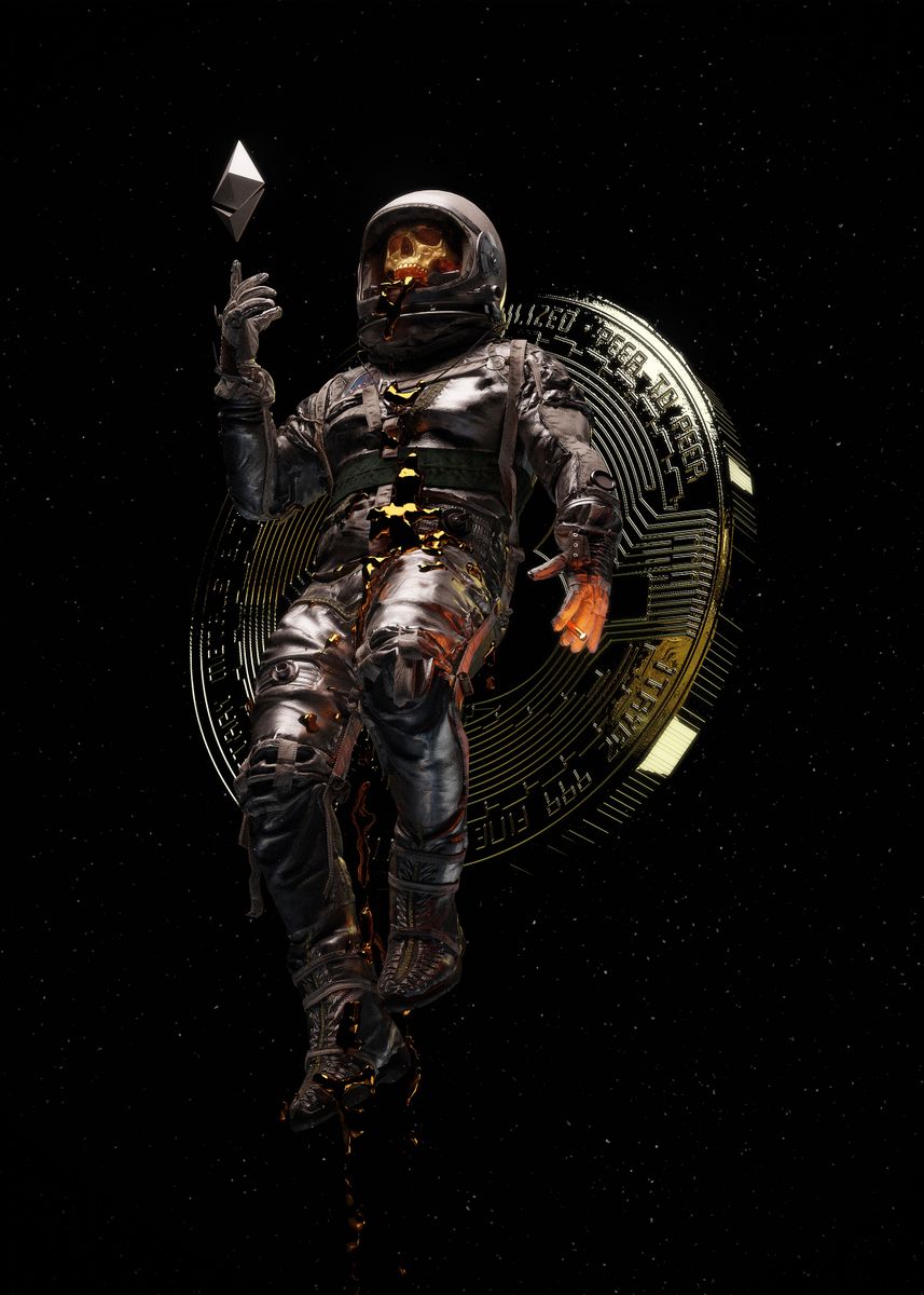 'Cryptonaut' Poster, picture, metal print, paint by Nicebleed | Displate