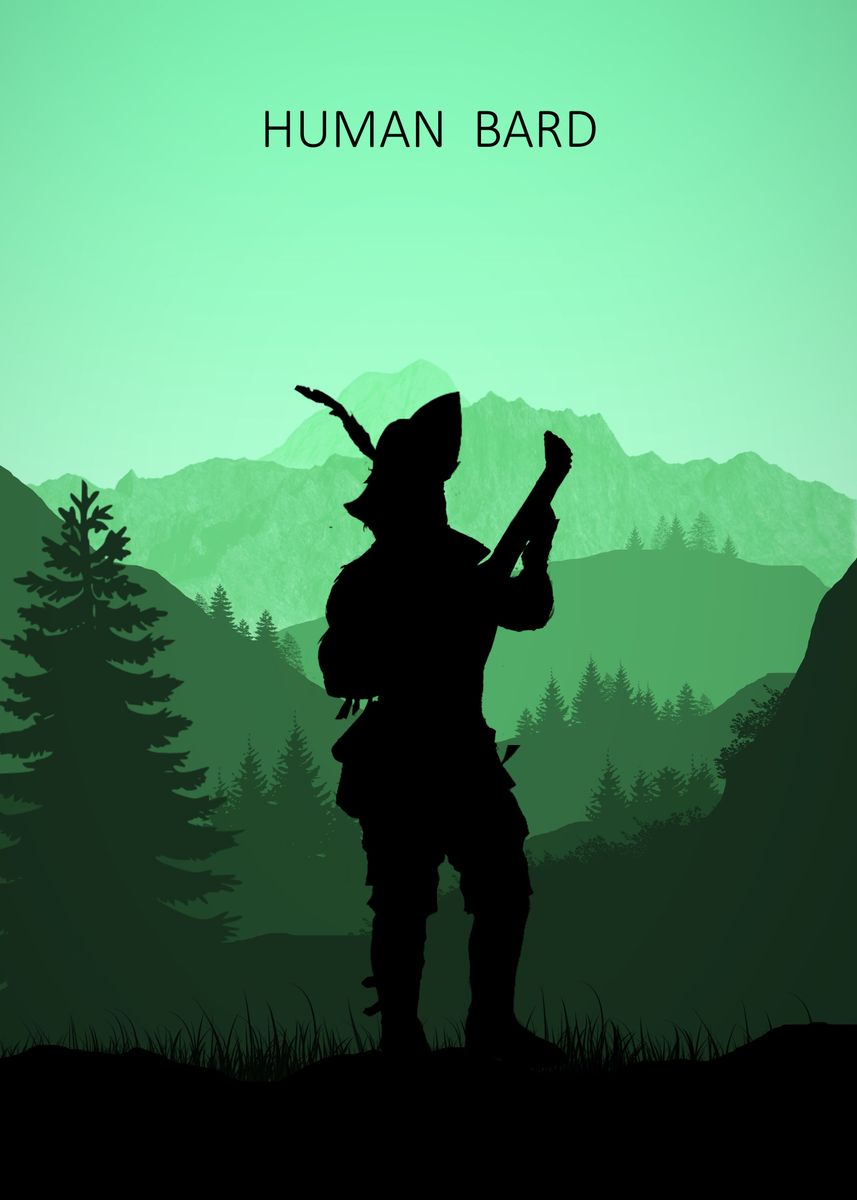 'Human Bard' Poster, picture, metal print, paint by Rykker o7 | Displate