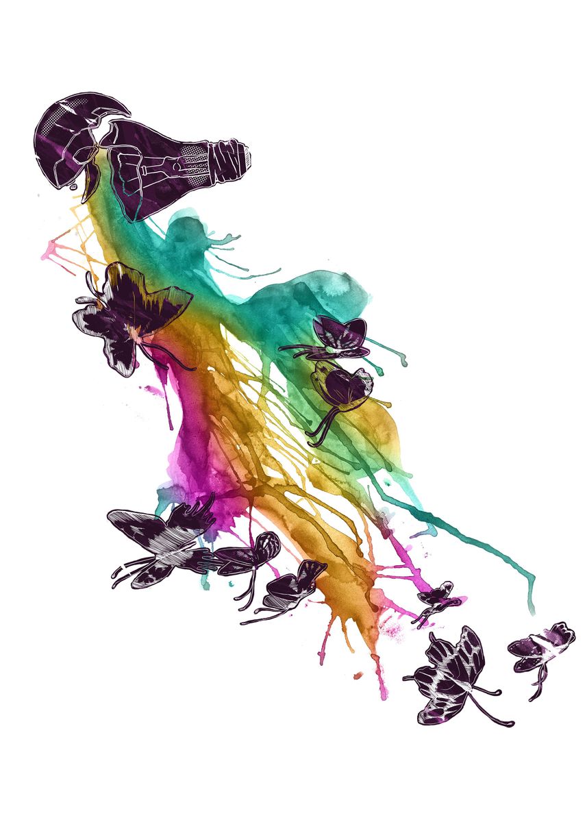 'Follow the colors' Poster by Tobias Fonseca | Displate