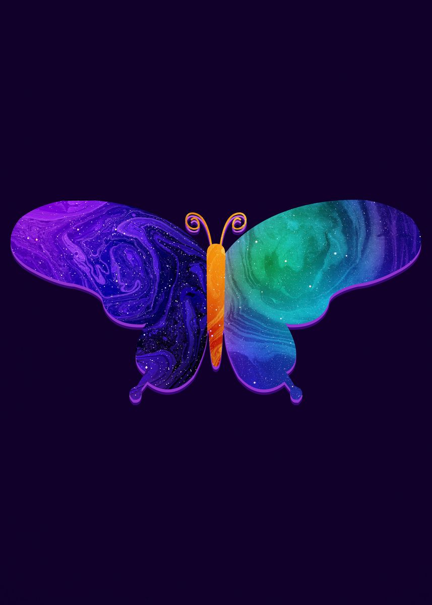 'The Butterfly Effect' Poster, picture, metal print, paint by Ishan Mishra | Displate
