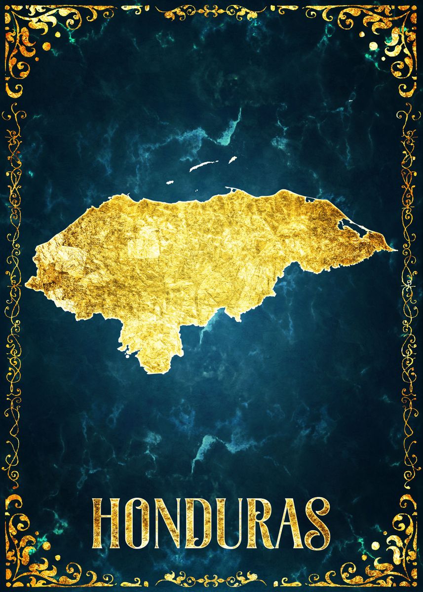 'honduras' Poster by SplashDesign | Displate