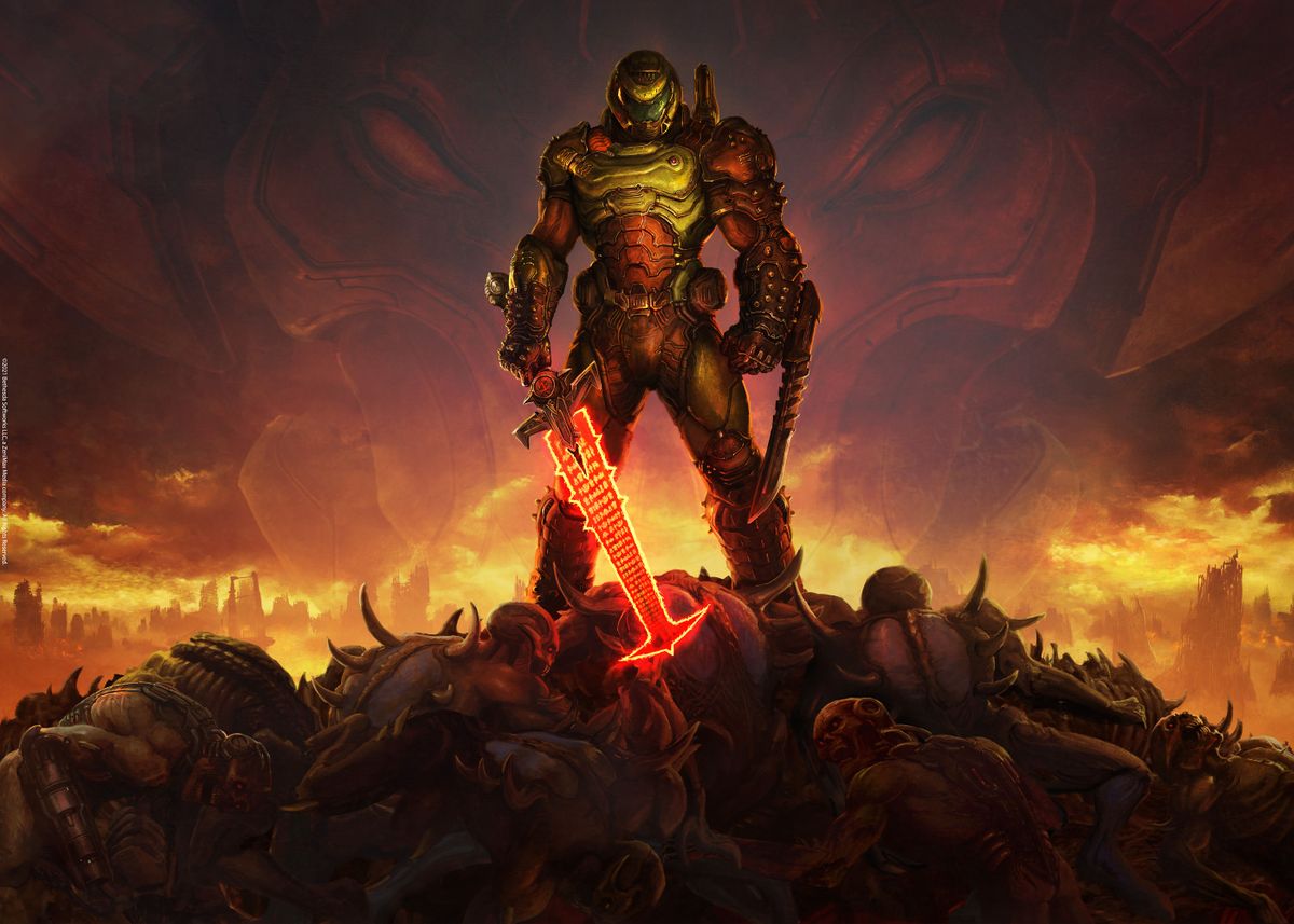 'The DOOM Slayer Horizontal' Poster by DOOM | Displate