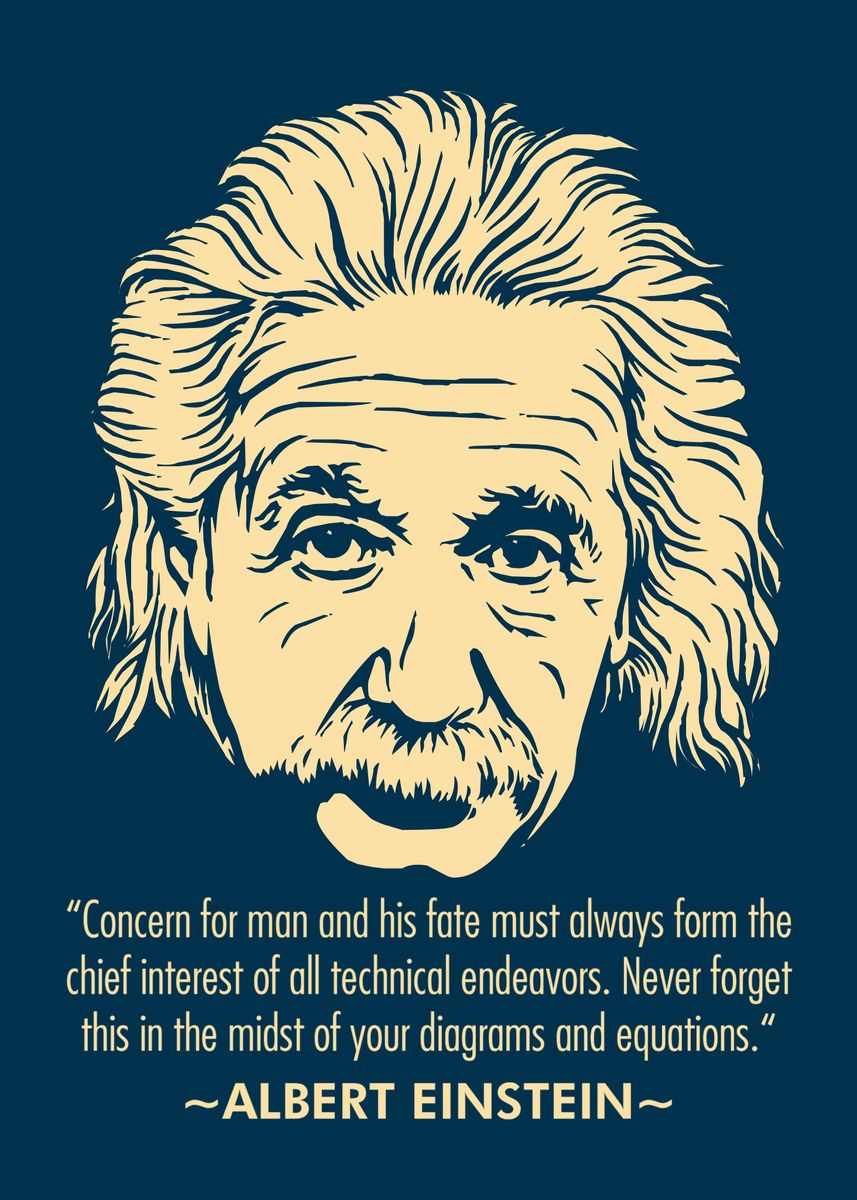 'Albert Einstein' Poster, picture, metal print, paint by Miracle Studio ...