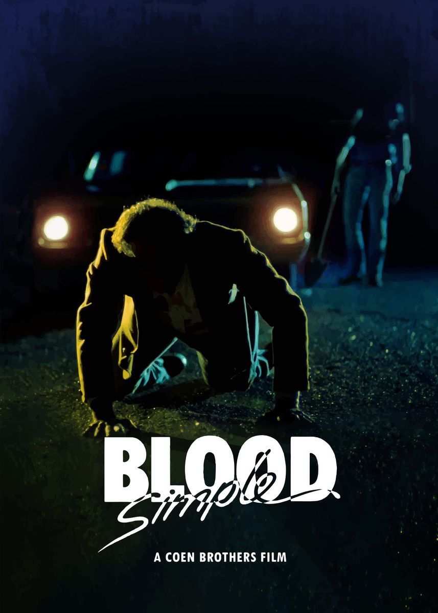 'Blood Simple' Poster, picture, metal print, paint by Bo Kev | Displate