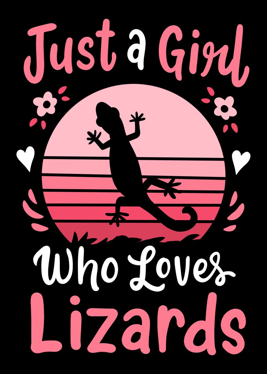 'Lizard Reptile Lizard Love' Poster, picture, metal print, paint by ...