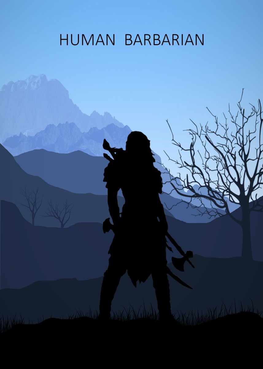 'Human Barbarian' Poster, picture, metal print, paint by Rykker o7 ...