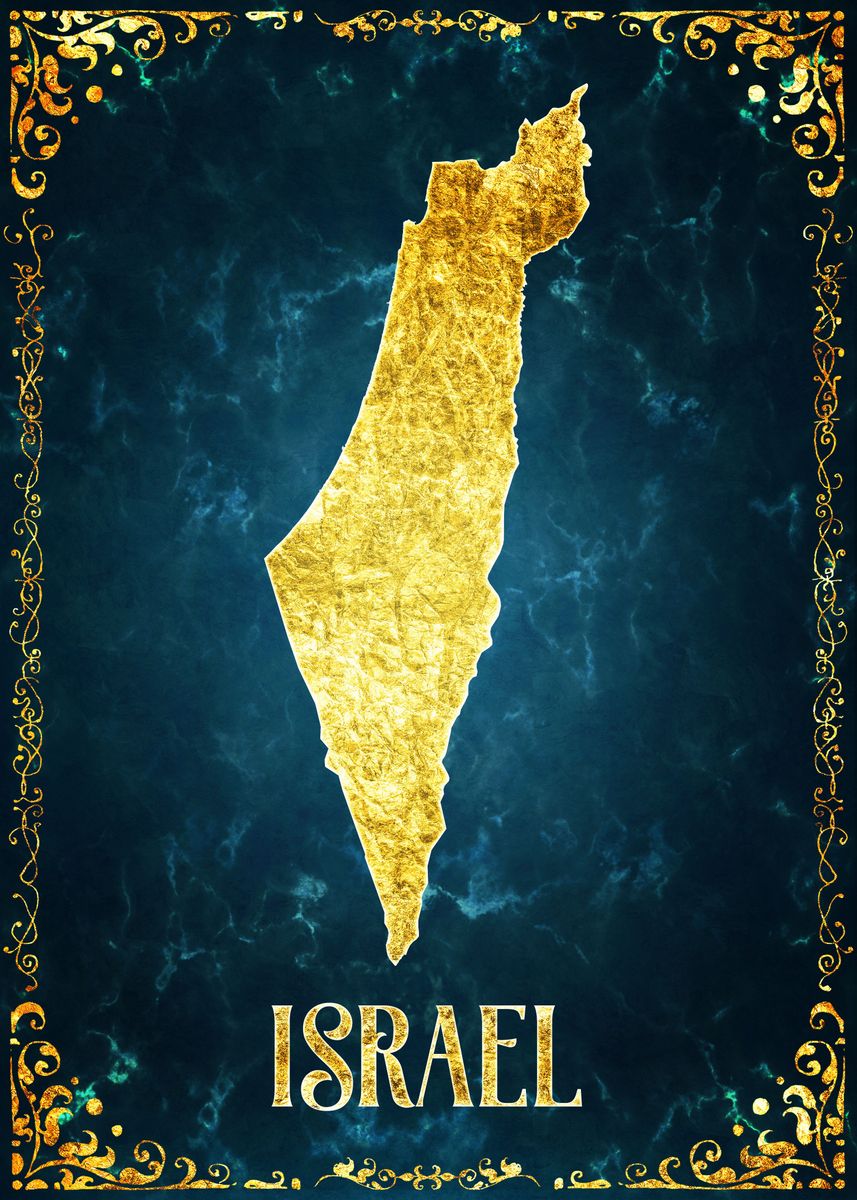 'israel' Poster, picture, metal print, paint by SplashDesign | Displate