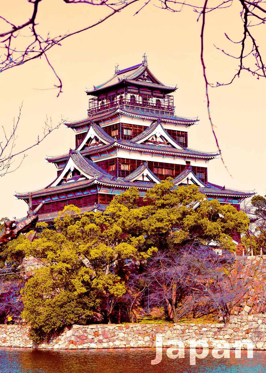 'Japanese Castle' Poster, picture, metal print, paint by EthectorArt ...