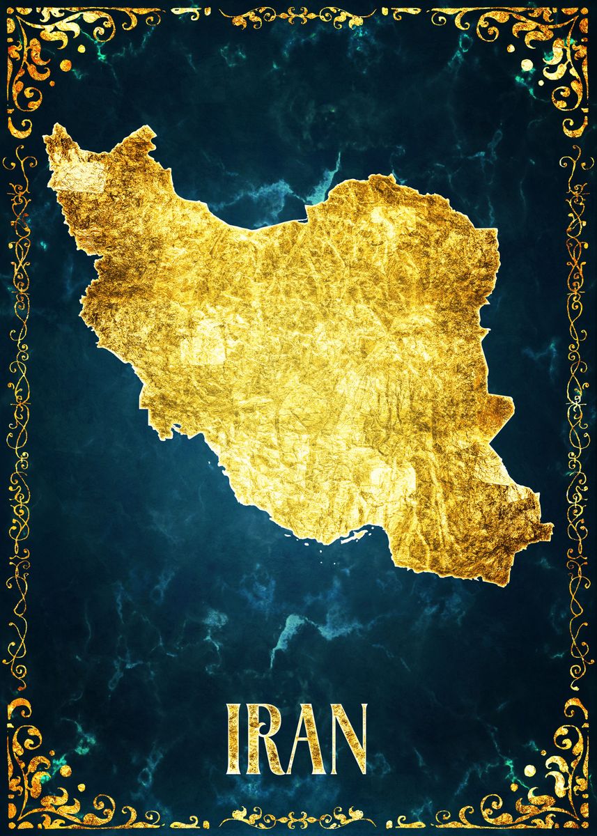 'iran' Poster, picture, metal print, paint by SplashDesign | Displate