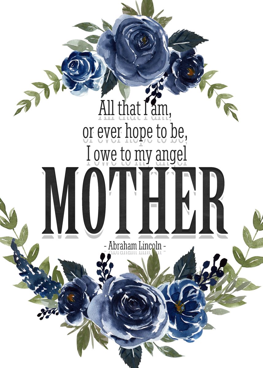 'My angel mother' Poster, picture, metal print, paint by Juliana RW ...