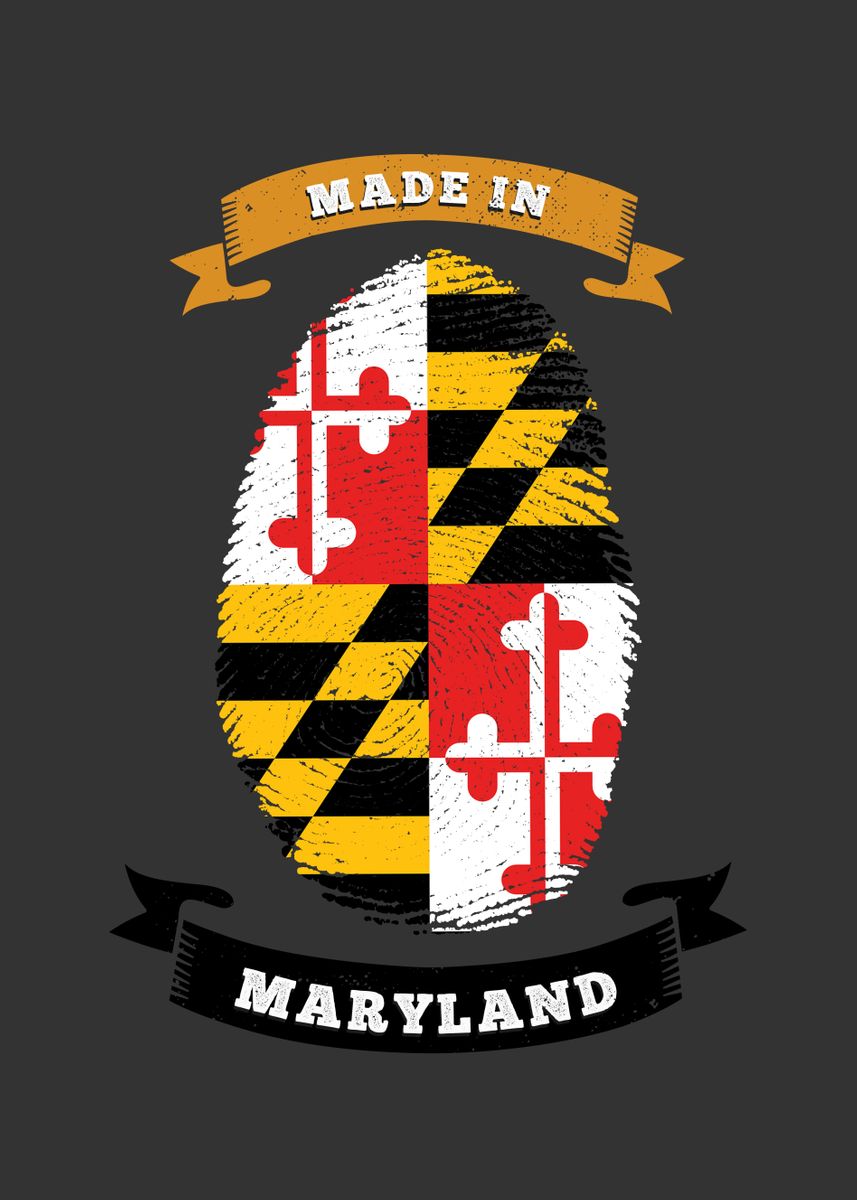 'MADE IN MARYLAND' Poster, picture, metal print, paint by StonerPlates ...