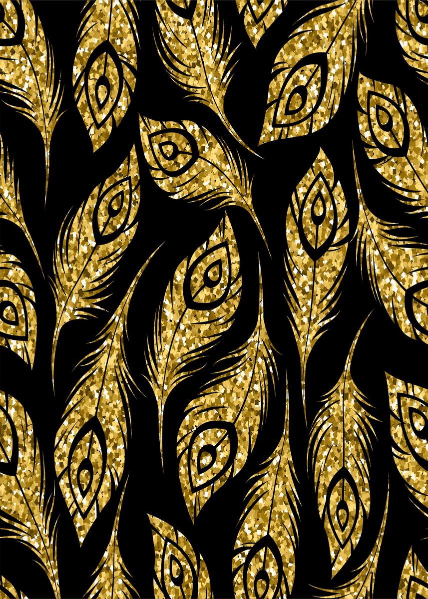 'feather gold' Poster by gera | Displate