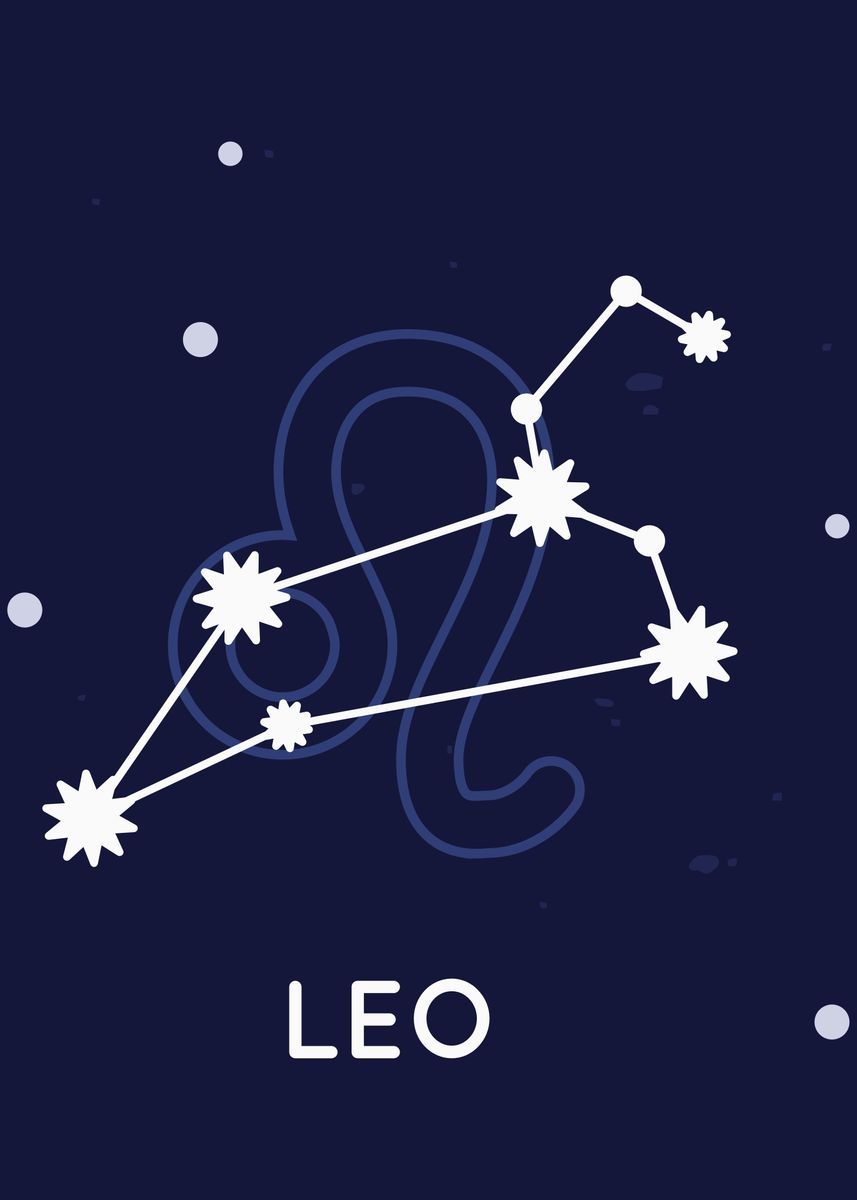 'Zodiac Star Leo' Poster, picture, metal print, paint by Geschenkelaune ...