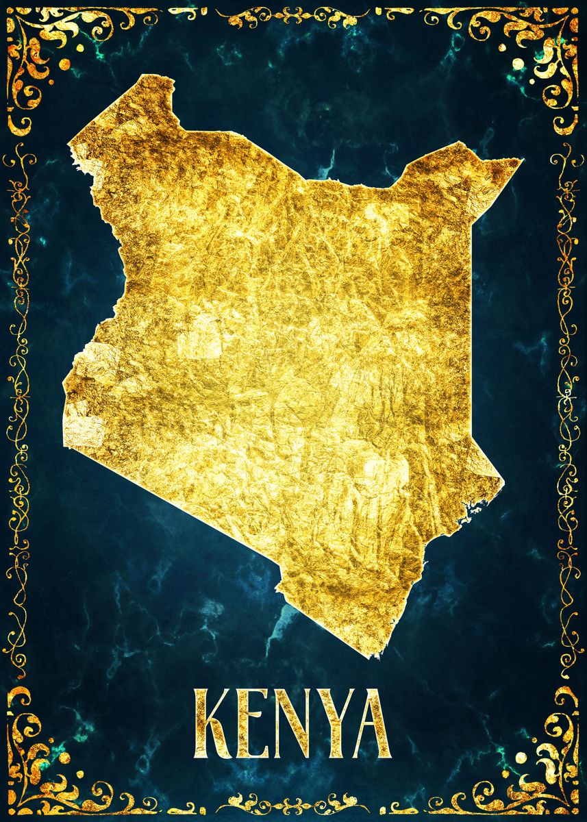 'kenya' Poster, picture, metal print, paint by SplashDesign | Displate