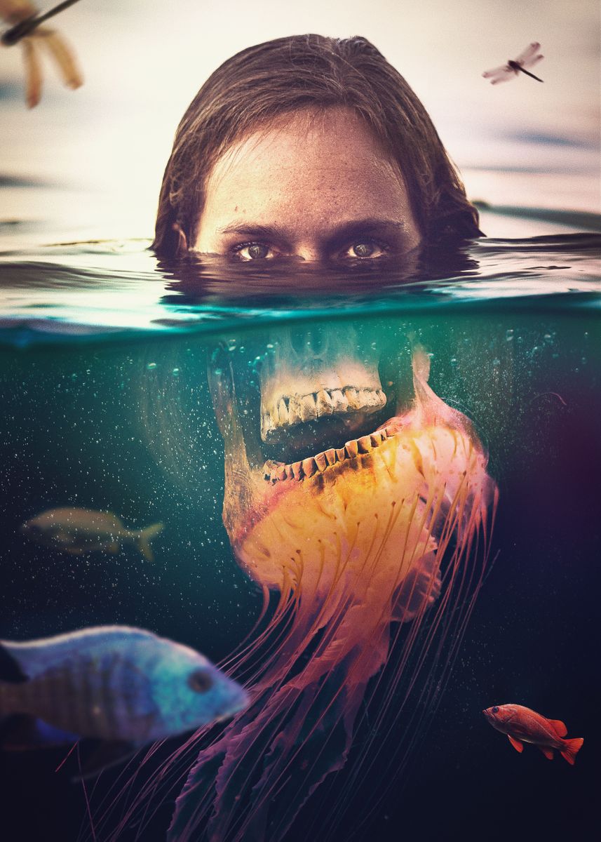 'Two faces' Poster, picture, metal print, paint by Patryk Andrzejewski ...