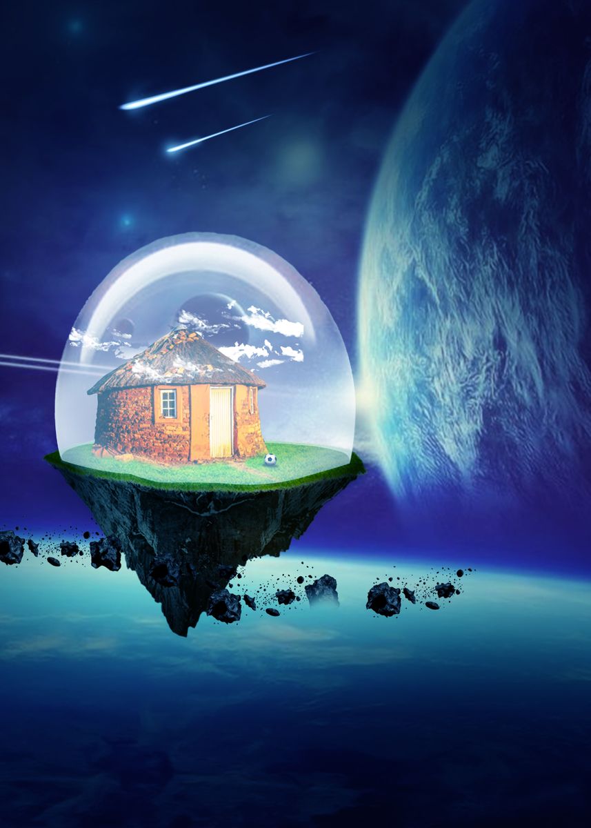 'Floating in Space' Poster, picture, metal print, paint by Mizzid ...