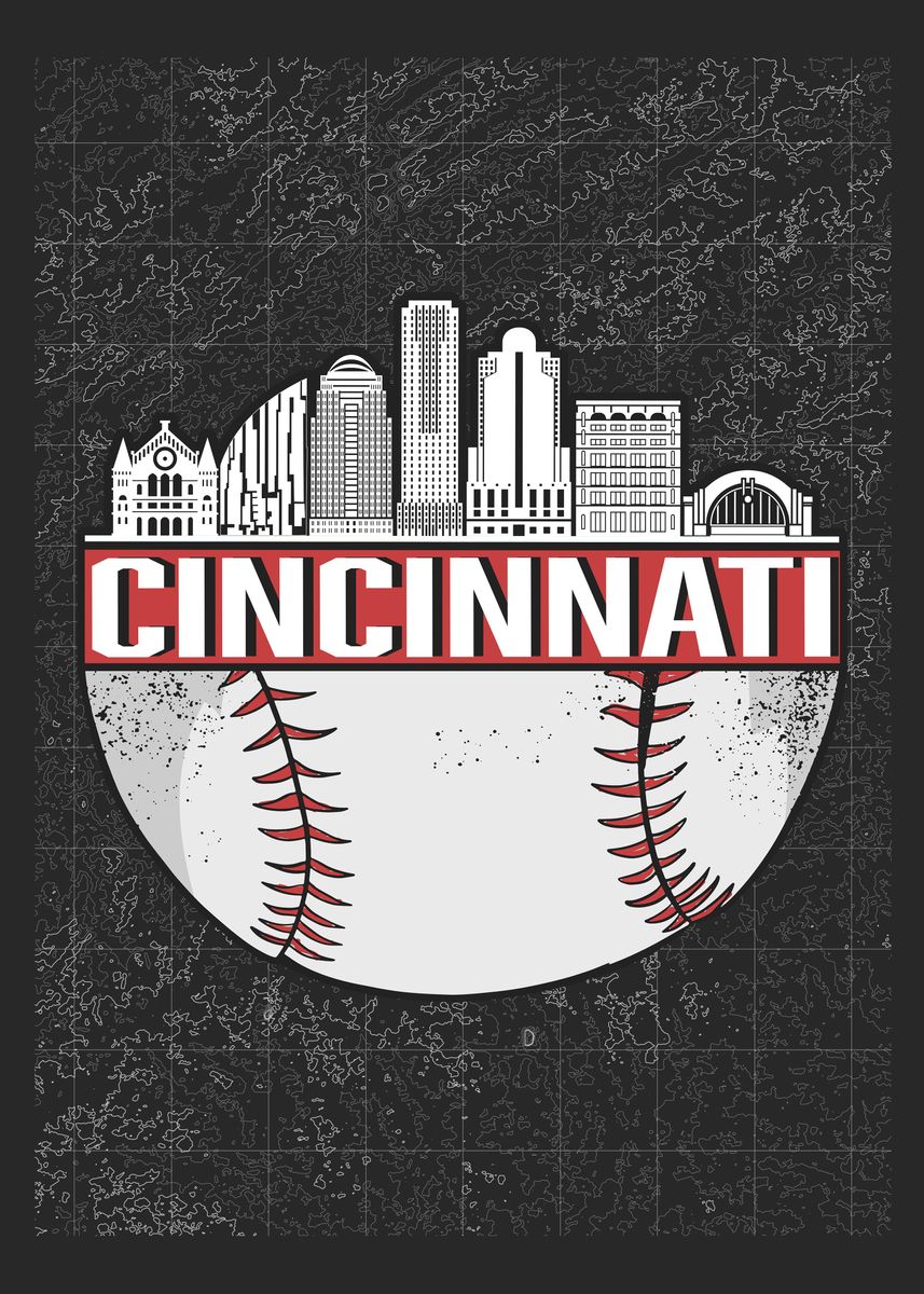'Cincinnati Baseball' Poster, picture, metal print, paint by StefanART ...