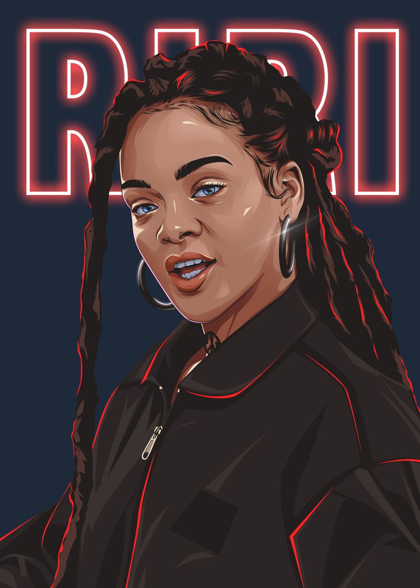 'Rihanna' Poster, picture, metal print, paint by Crisalyn Castillo ...