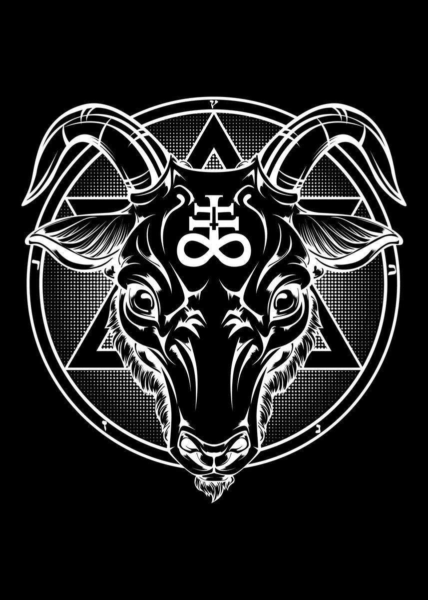 'Pentagram Baphomet Satan' Poster by SWAYSHIRT | Displate