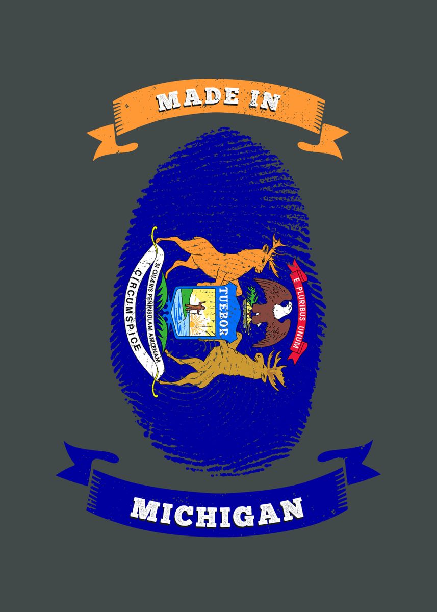 'MADE IN MICHIGAN' Poster, picture, metal print, paint by StonerPlates ...