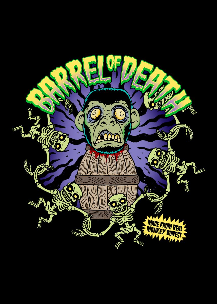'Barrel Monkeys' Poster, picture, metal print, paint by Monsters and ...