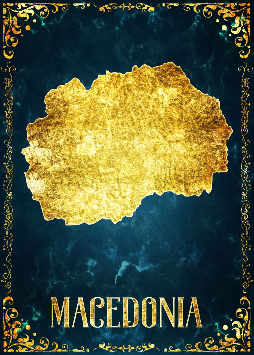 'Macedonia' Poster, picture, metal print, paint by SplashDesign | Displate