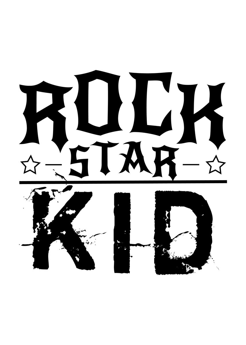 'Rock Star Kid' Poster, picture, metal print, paint by Leticia ...
