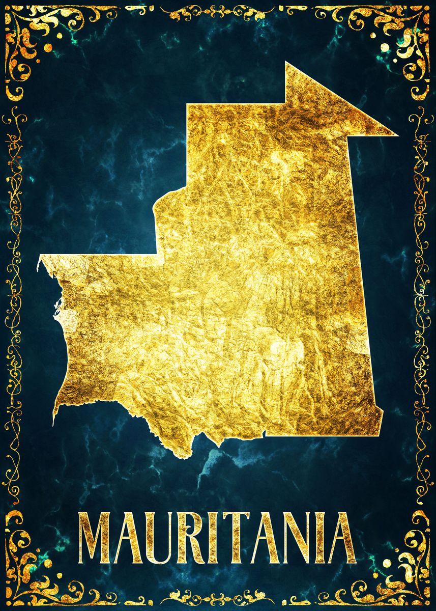 'mauritania' Poster, picture, metal print, paint by SplashDesign | Displate