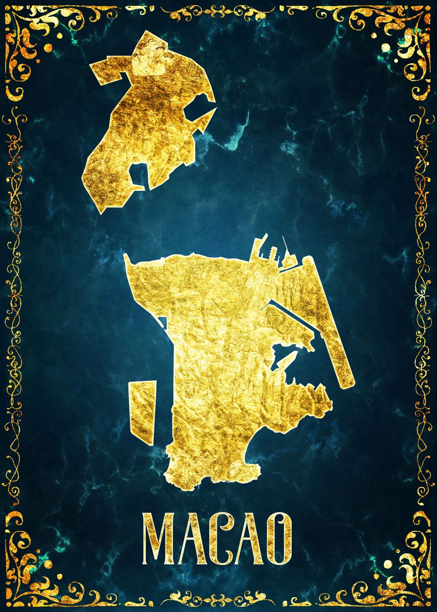 'macao' Poster, picture, metal print, paint by SplashDesign | Displate