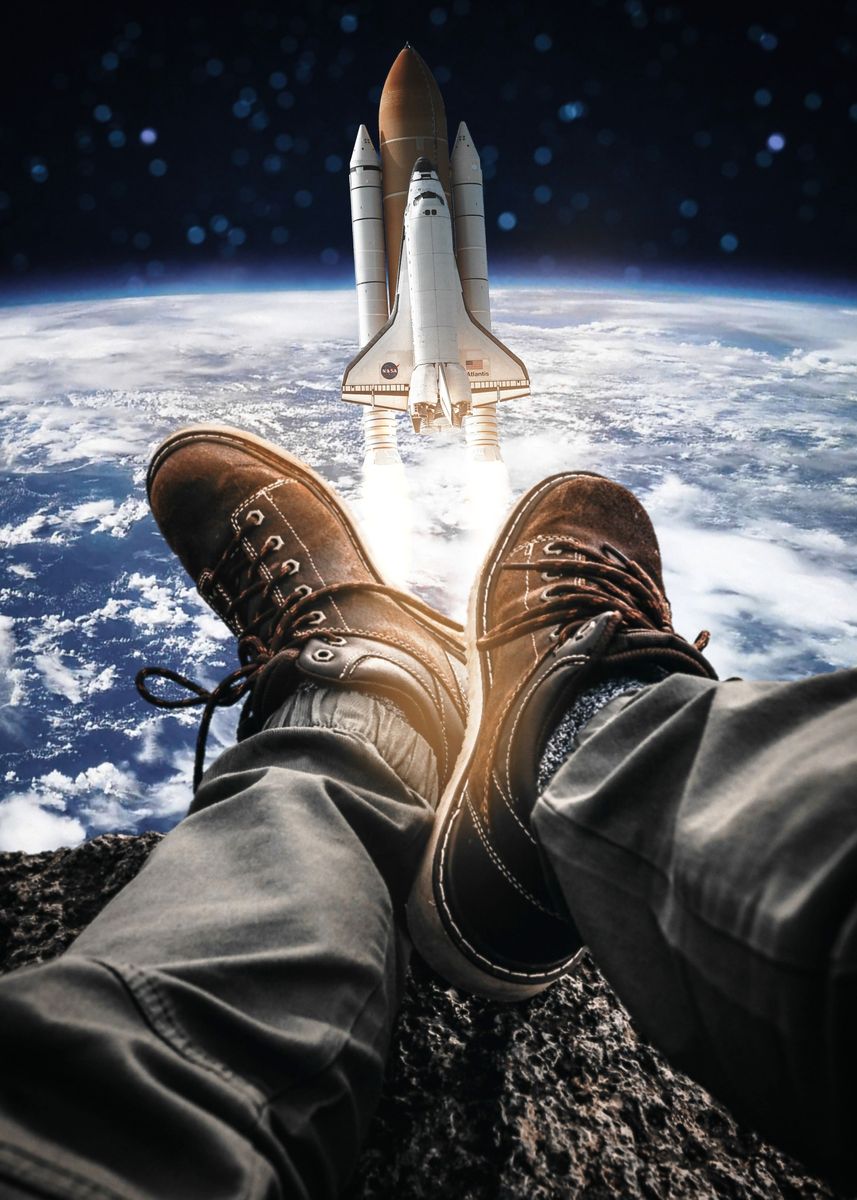 'Space Shuttle Rocket feet' Poster, picture, metal print, paint by Gen ...