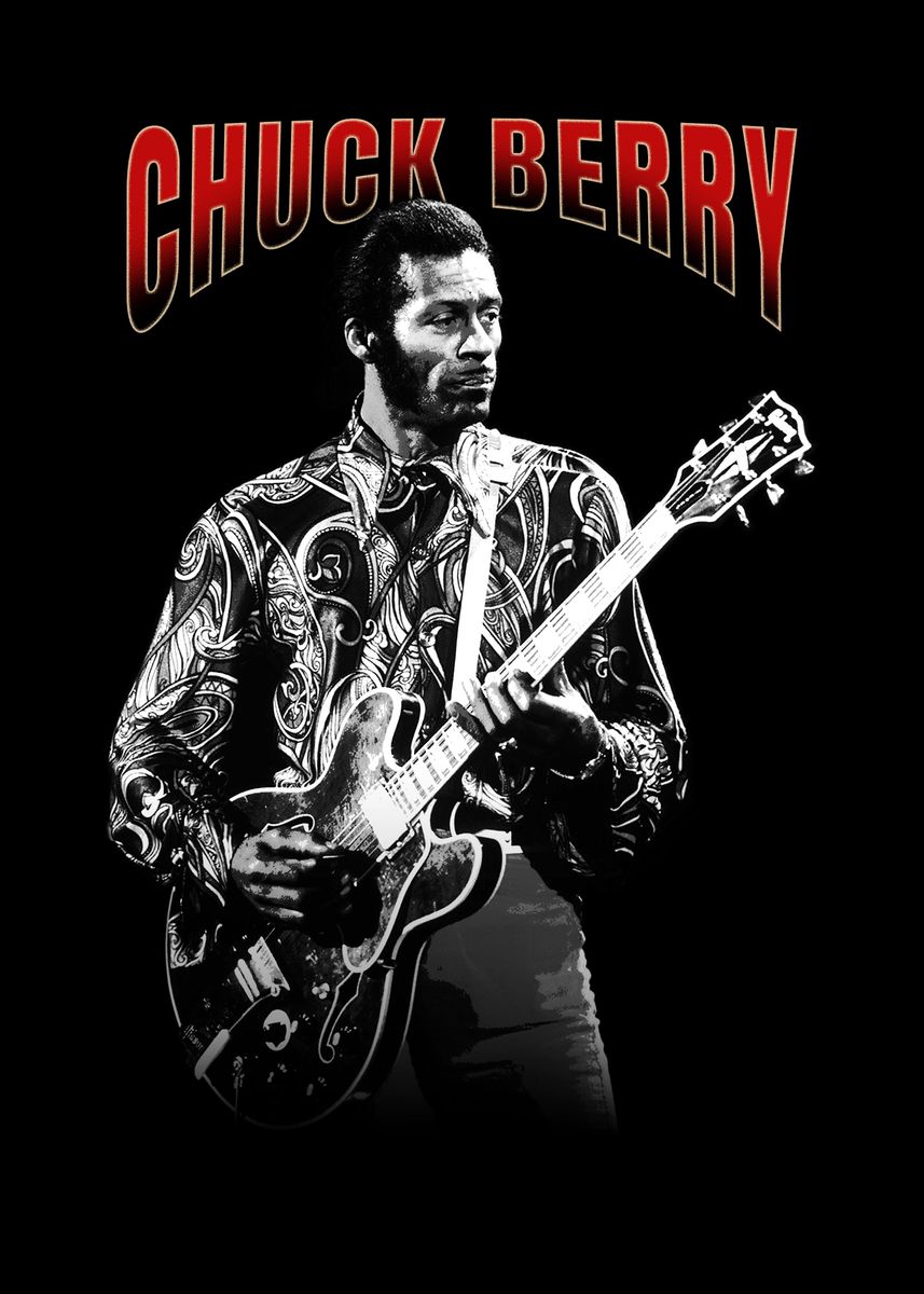 'Chuck Berry' Poster, picture, metal print, paint by Ademba Boy | Displate