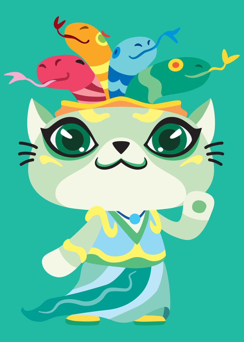 'Meowdusa' Poster by lesayina | Displate